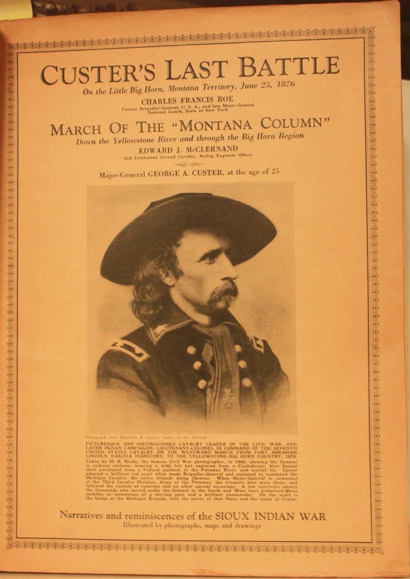 Custer's Last Battle On The Little Big Horn, Montana Territory, June 25 ...